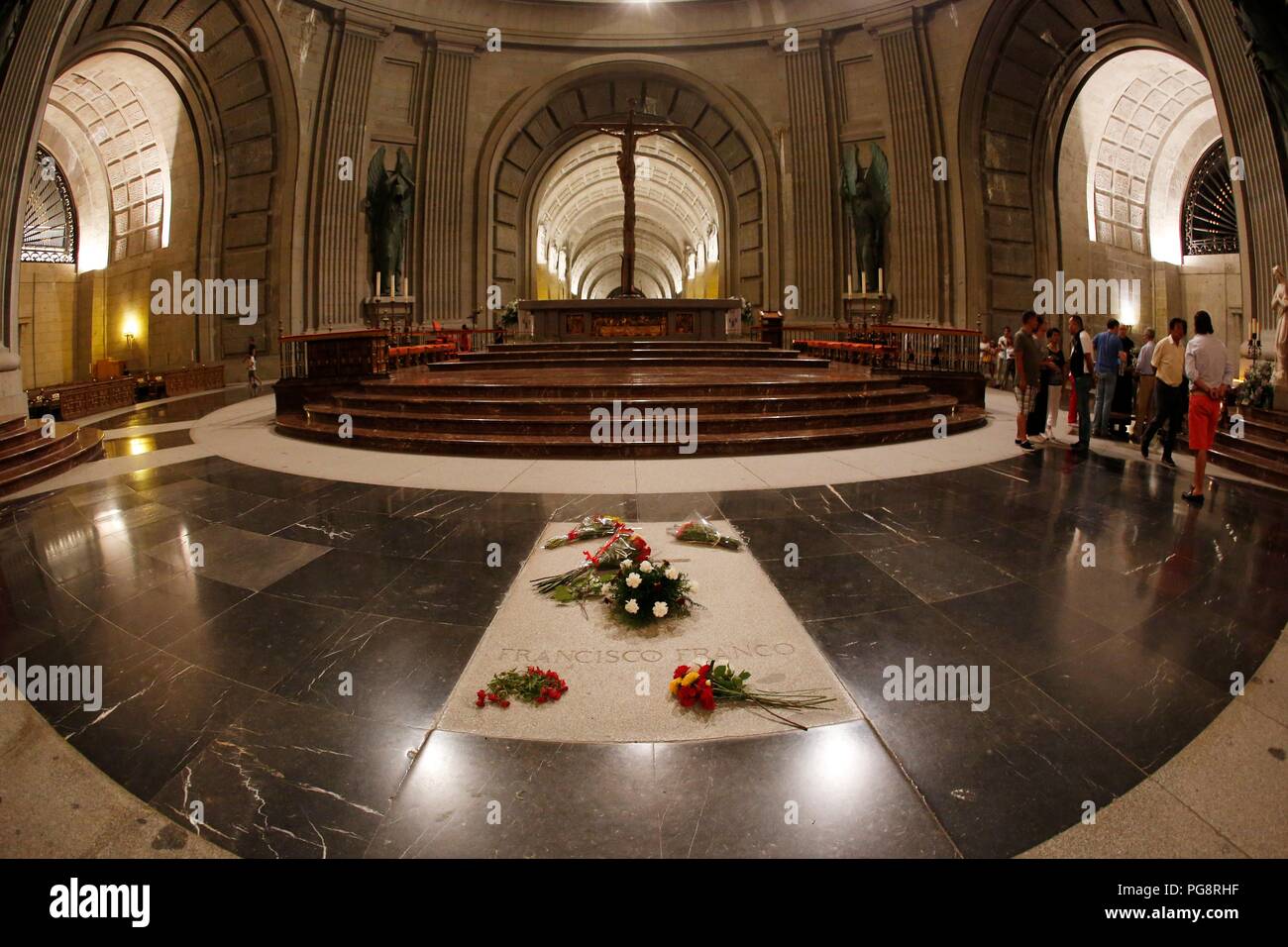 TOMB OF Franco in Valley of the Caidos, monument built during the ...