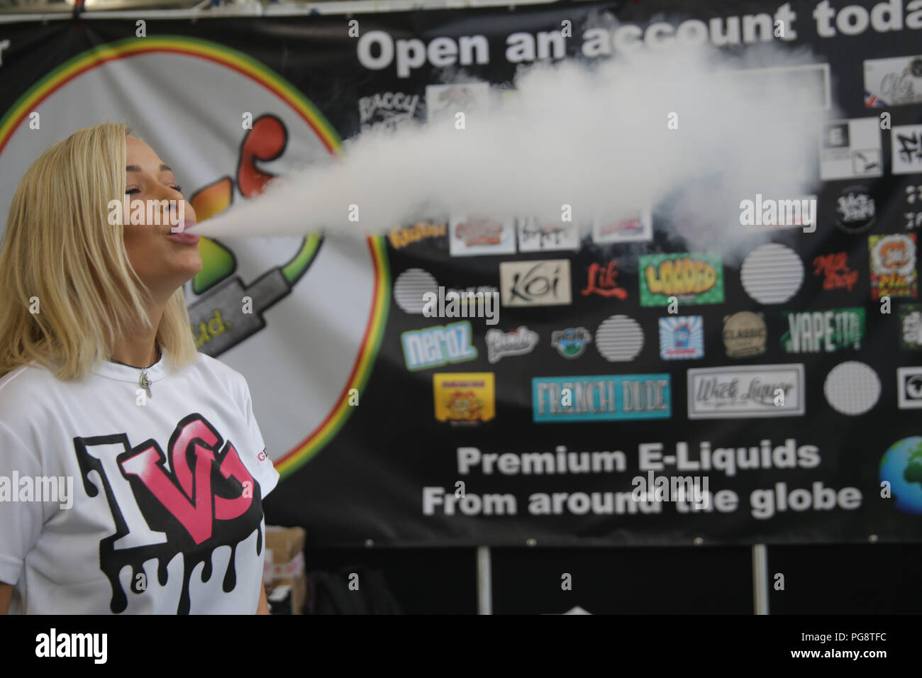 London UK 25 August 2018 The Vape show welcome E Cig smokers to London ...