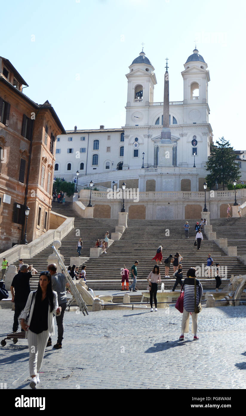 The Spanish Steps in Piazza di Spangna in Rome Stock Photo - Alamy