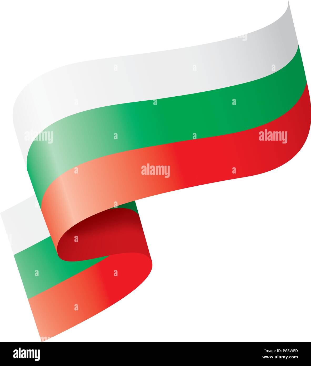 Bulgaria flag, vector illustration on a white background Stock Vector ...