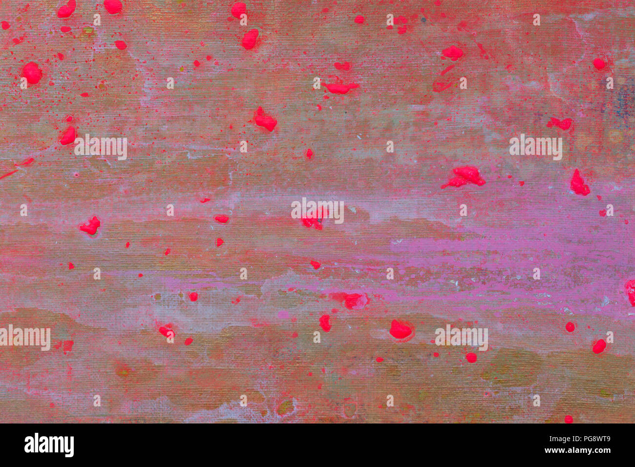 Abstract painting. Beige background with pink dots. Oil painting Stock ...