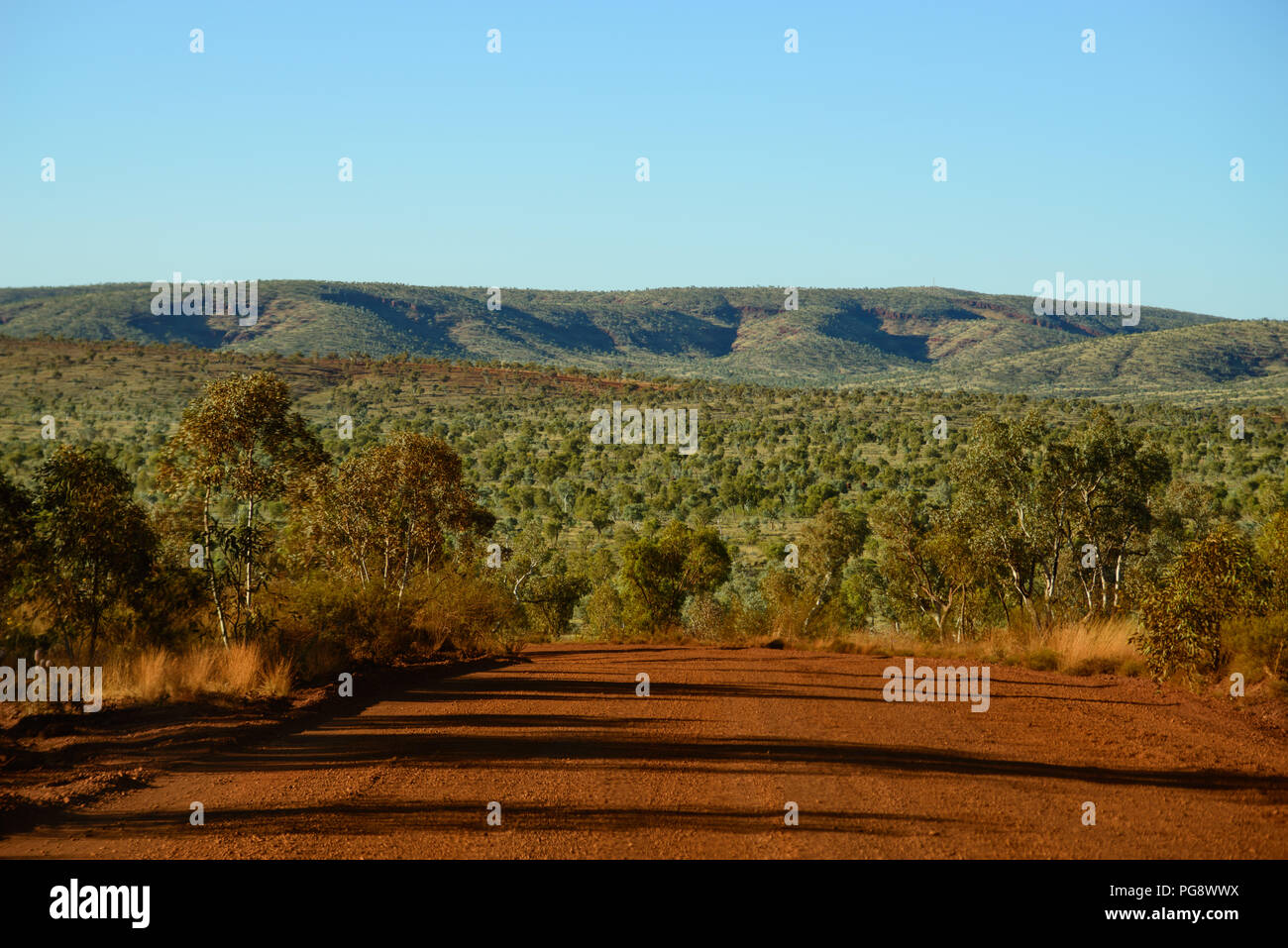 Empty outback roads. Red dust. Western Australia Stock Photo - Alamy