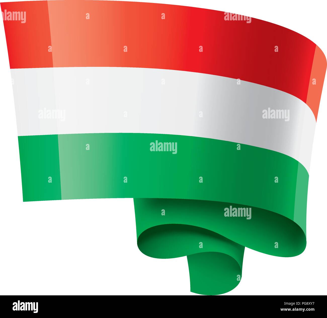 Hungary flag, vector illustration on a white background Stock Vector ...