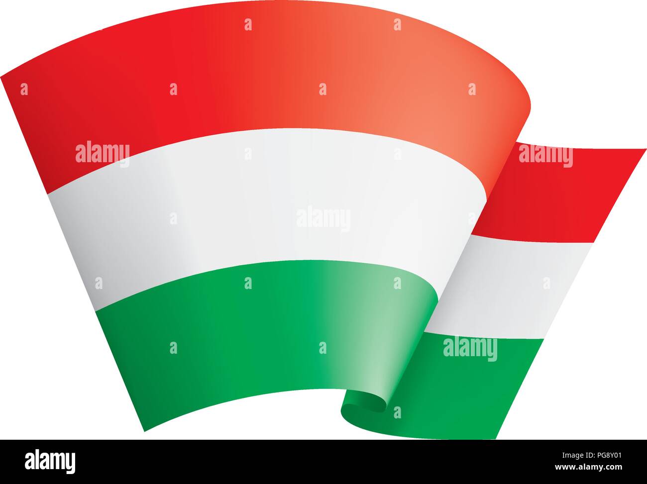 Hungary flag, vector illustration on a white background Stock Vector ...