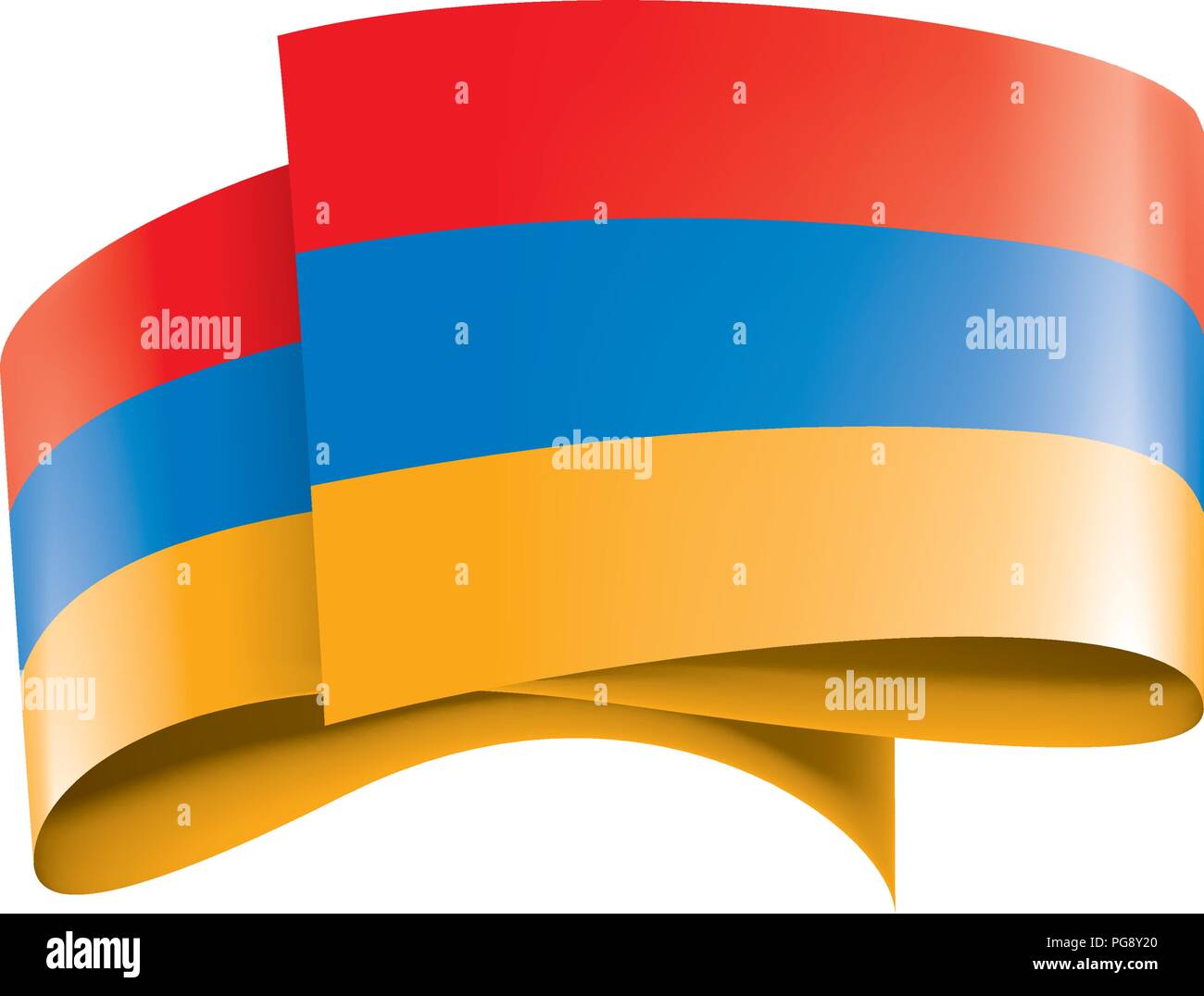 Armenia flag, vector illustration on a white background Stock Vector ...