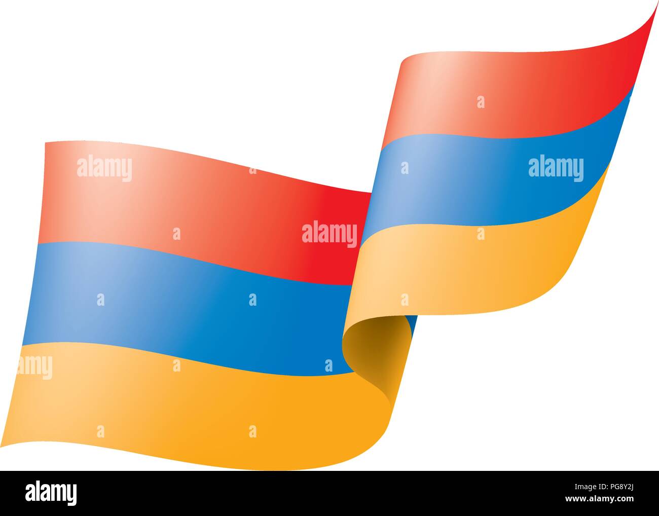 Armenia flag, vector illustration on a white background Stock Vector ...