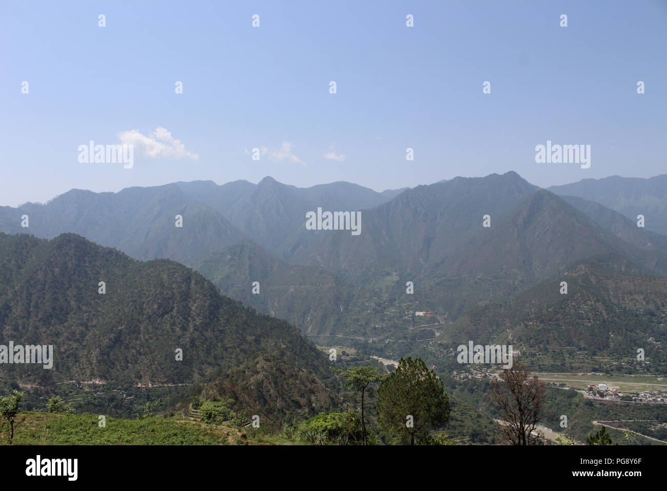 Beautiful village of Uttarakhand India . Beat view of hill,valley and ...