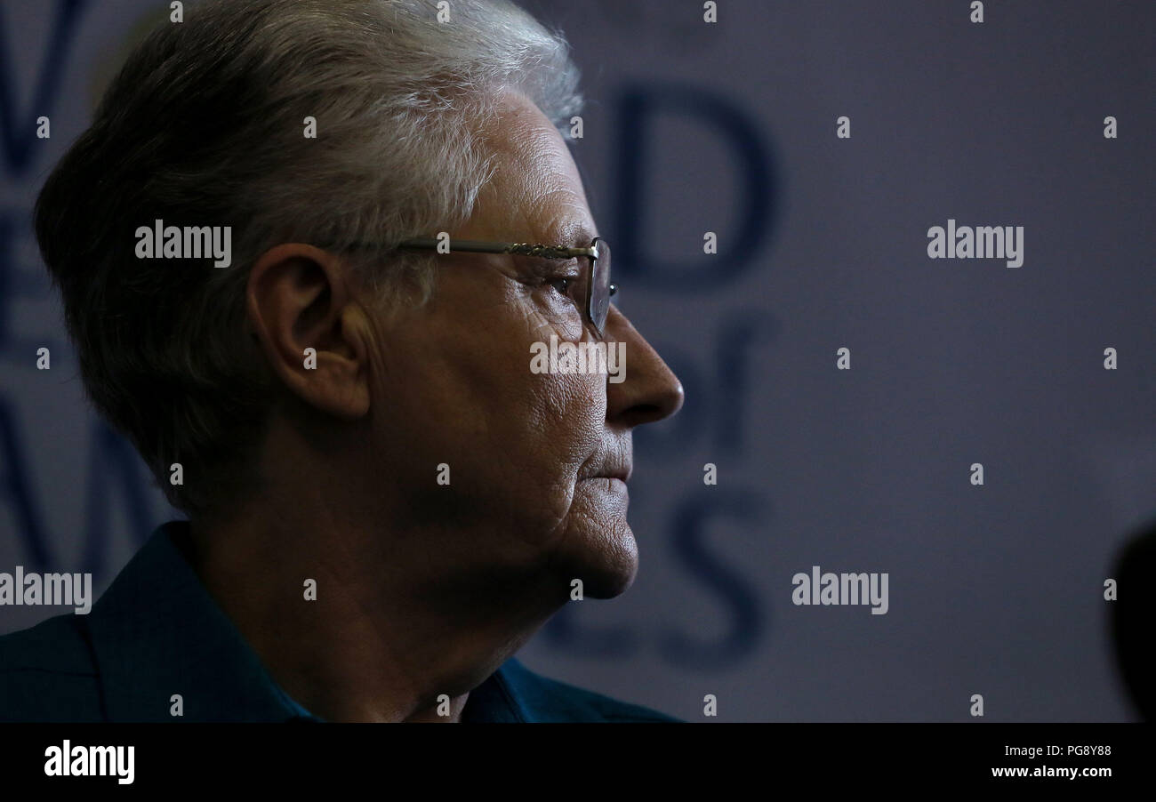 Victims advocate Marie Collins at a press conference following a panel ...