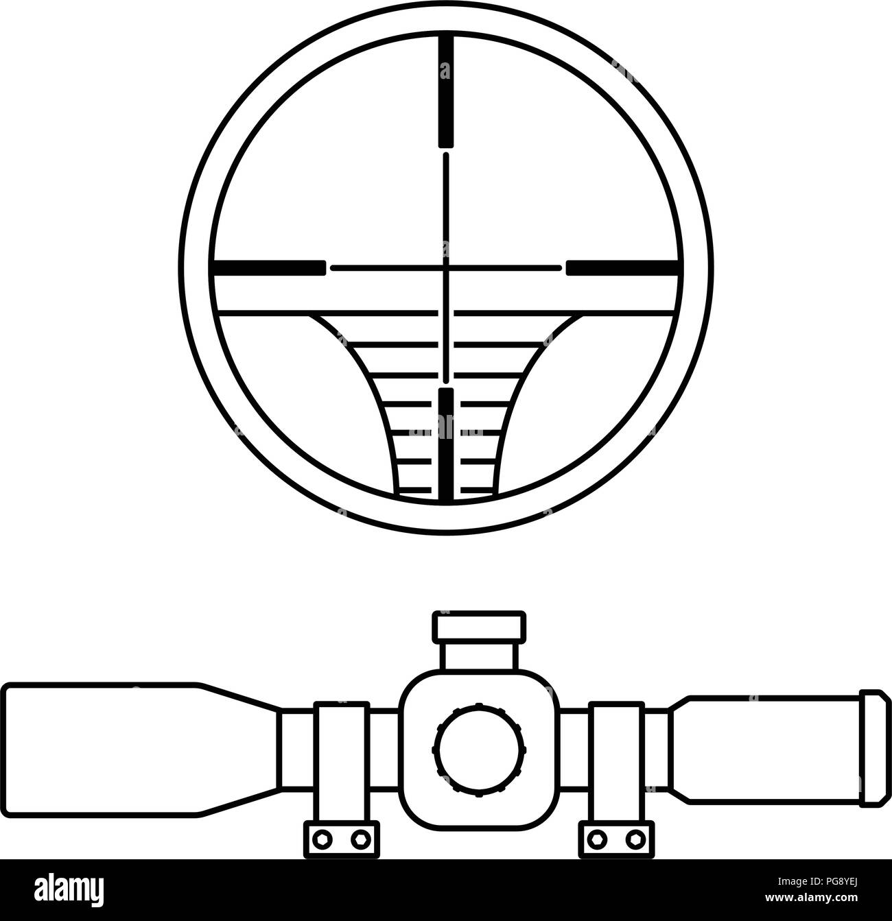 Icon of scope. Thin line design. Vector illustration Stock Vector Image ...