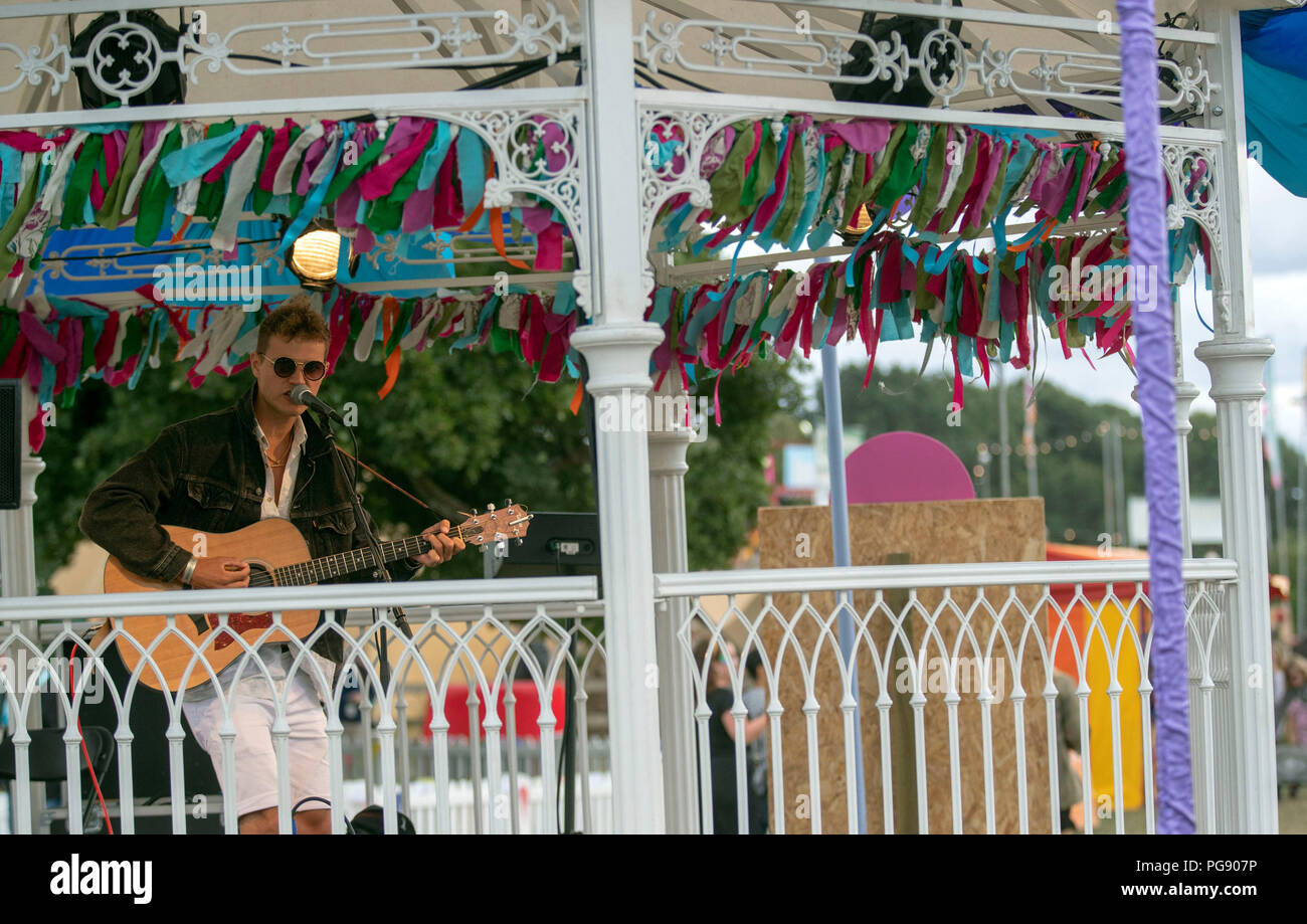 Jake Warner performs on the bandstand during the Big Feastival at Alex ...