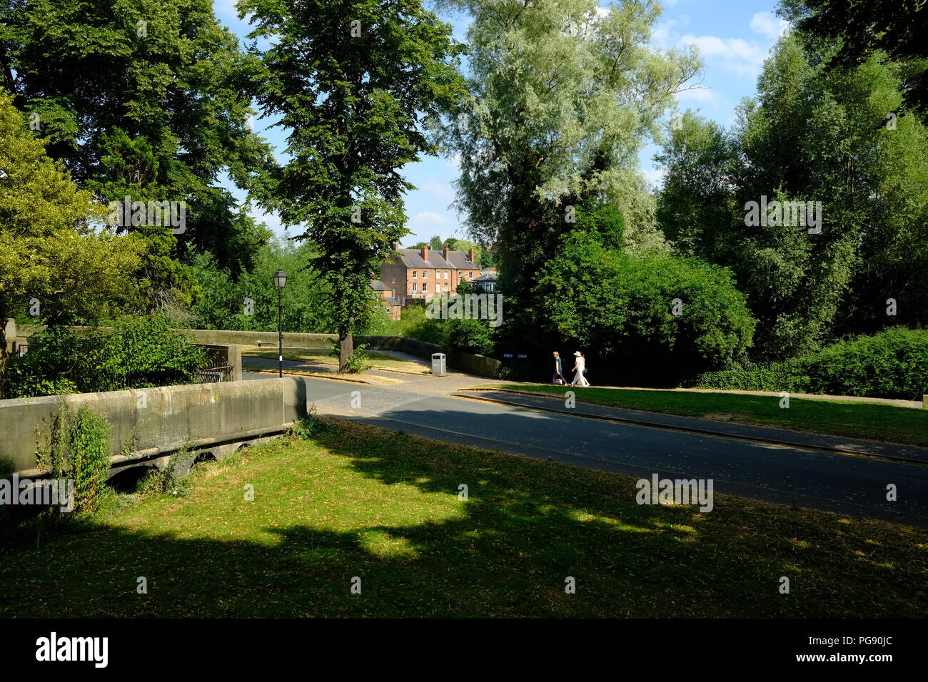 Chester, Cheshire, Roman Walls, River Dee, Dee River, Weir, High Street ...
