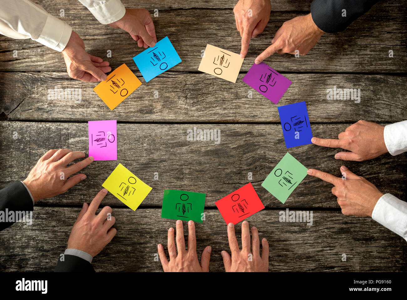 Business leaders creating diverse and competent business team seated ...
