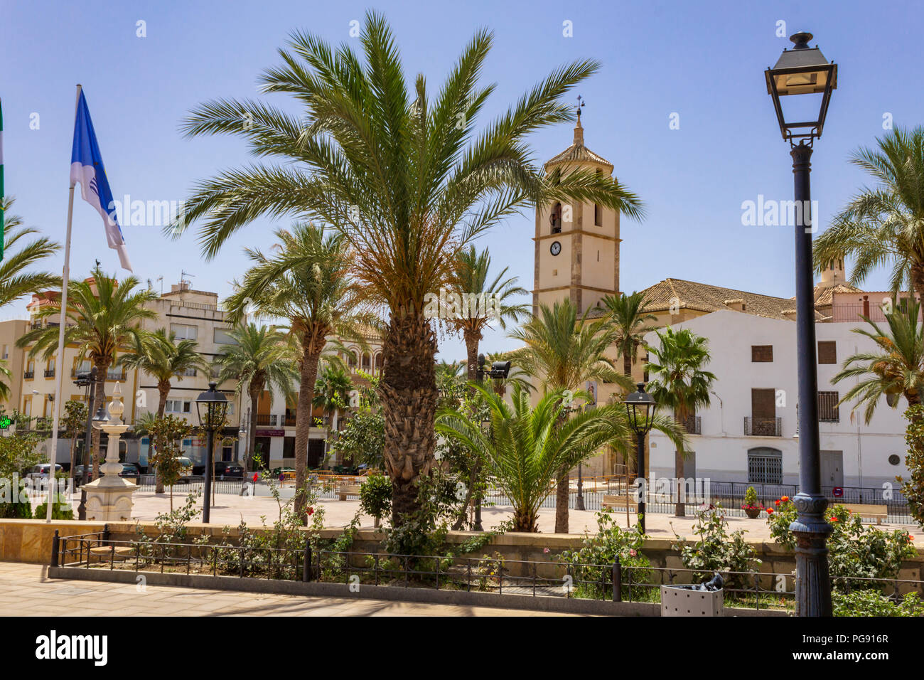 Spanish Church. Public Park in Albox, small rural town in Andalucía ...