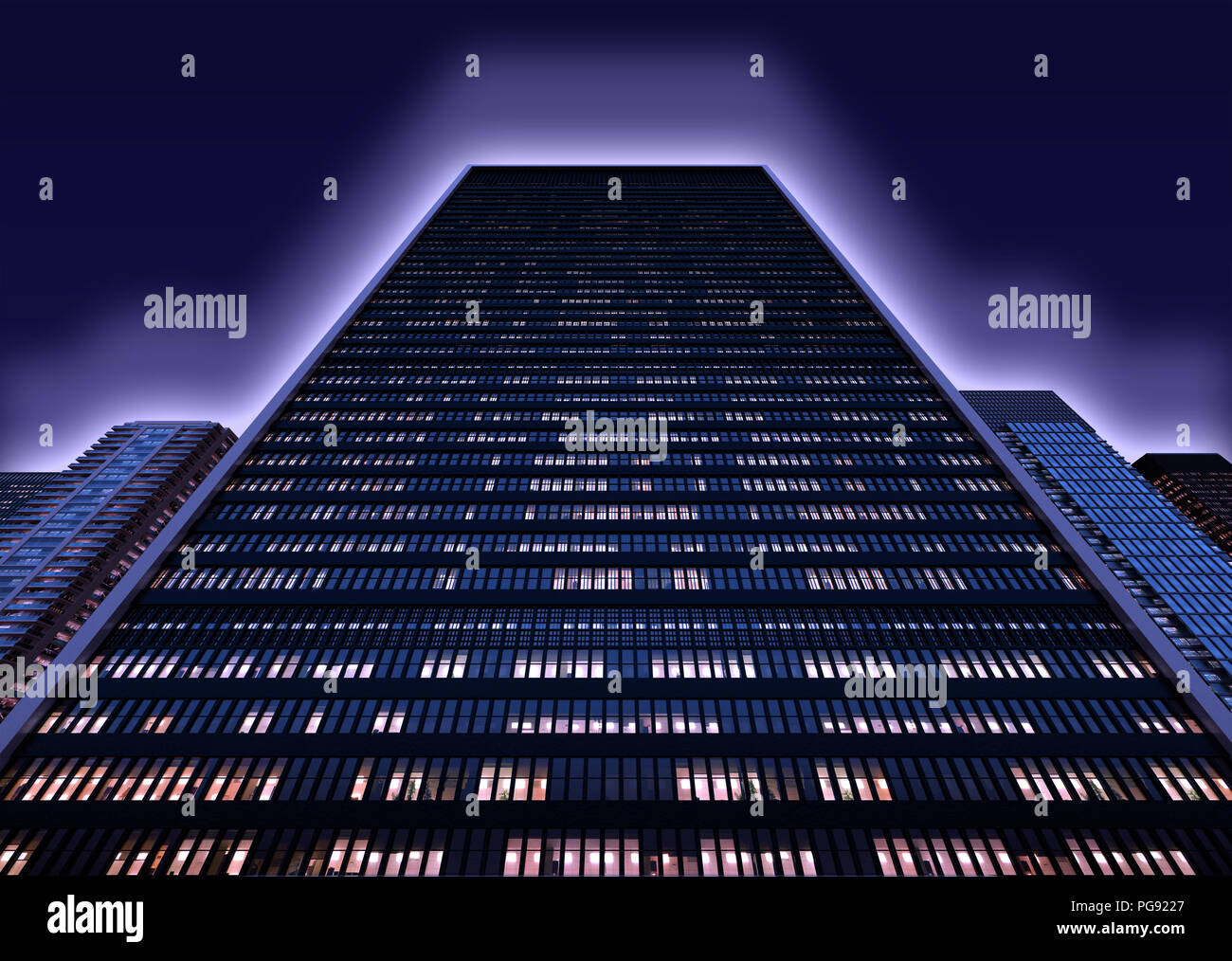 Night view from bottom up hi-res stock photography and images - Alamy