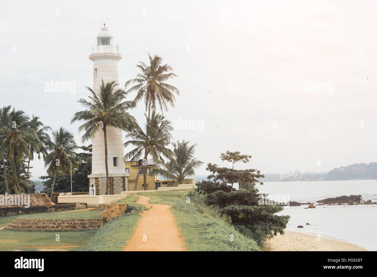 lighthouse in Fort Galle Sri Lanka Stock Photo - Alamy