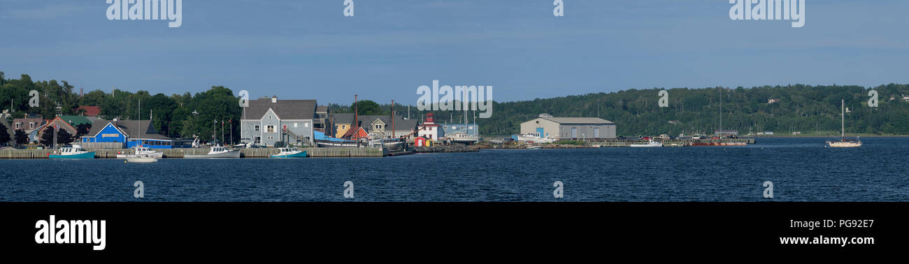 Pictou waterfront from the Jitney walking trail in Pictou, Nova Scotia ...