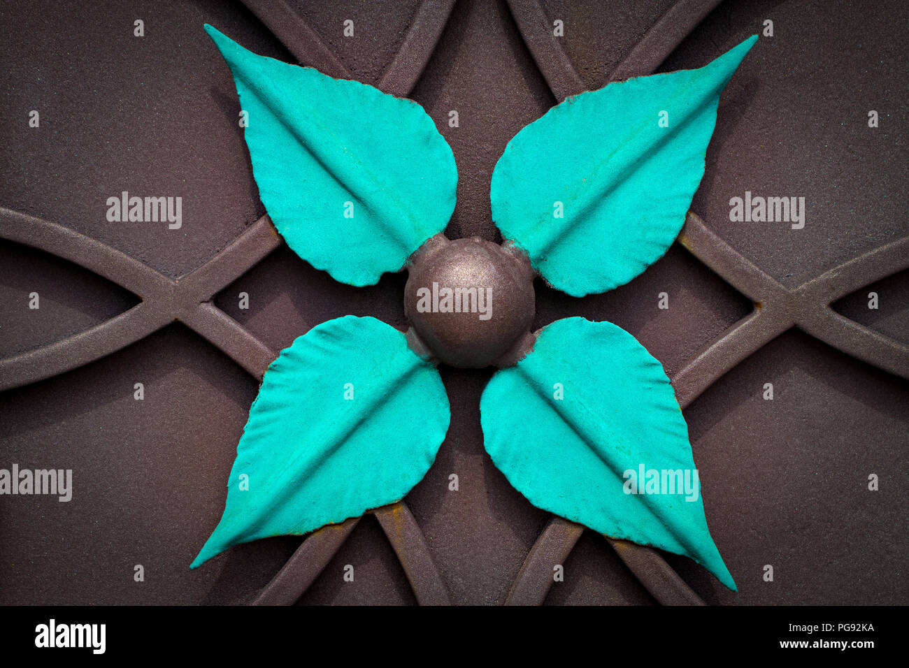 beautiful decorative metal elements forged wrought iron gates Stock ...