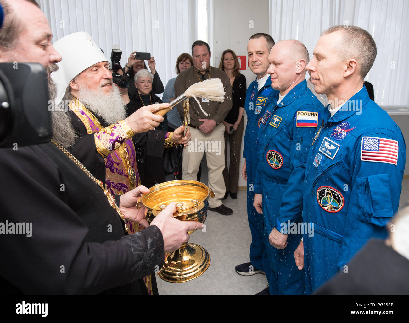 Expedition 55 flight engineer Ricky Arnold of NASA, Soyuz Commander ...