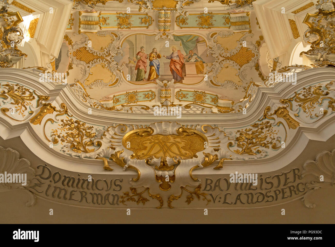 inside Wieskirche near Steingaden, Allgaeu, Bavaria, Germany Stock ...