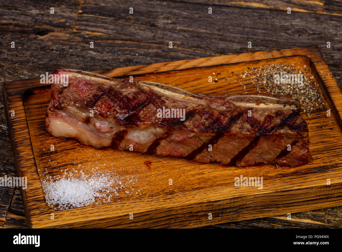 Beef steak short ribs Black Angus Stock Photo - Alamy