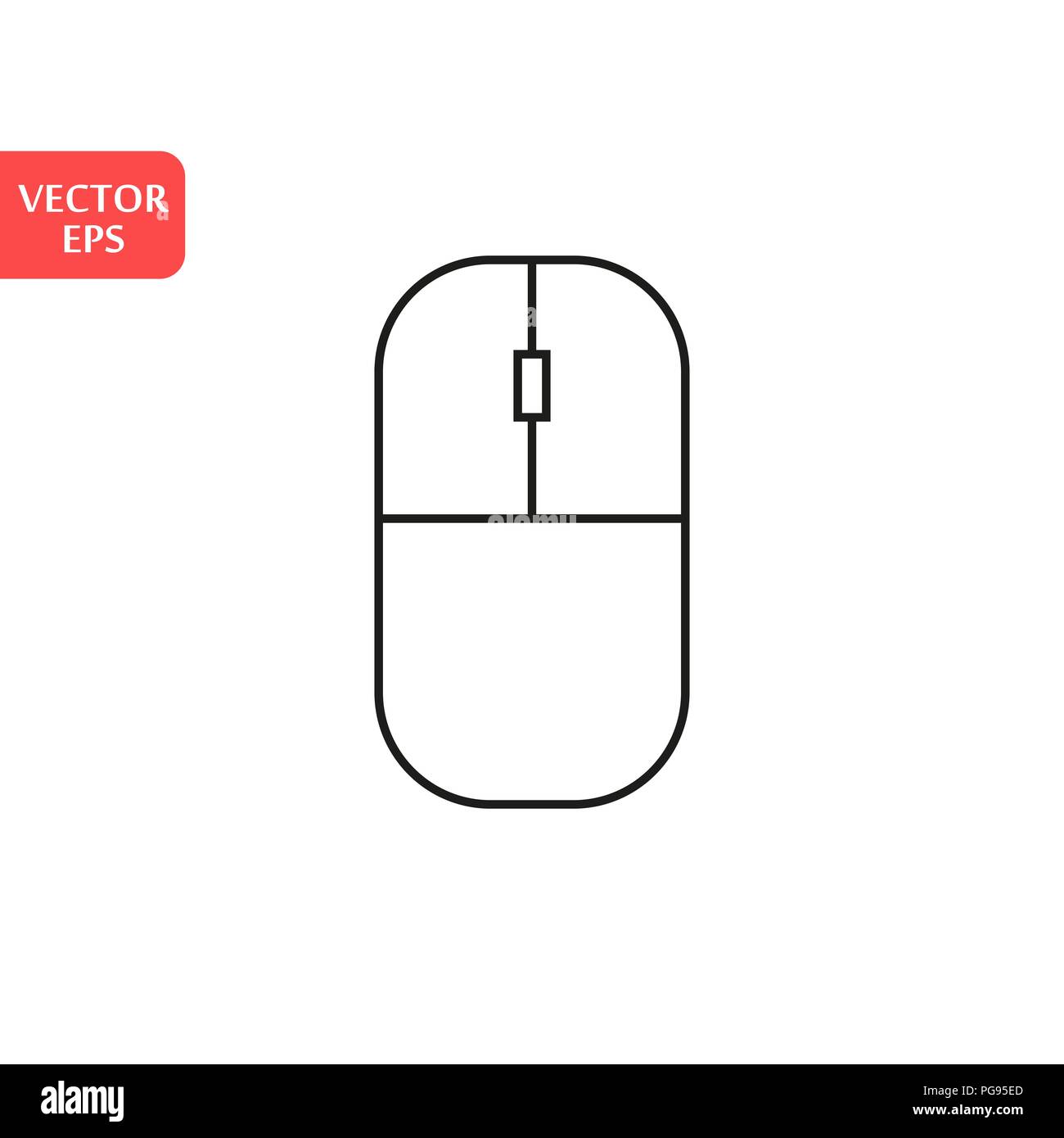 Computer mouse Icon in trendy flat style isolated on grey background ...