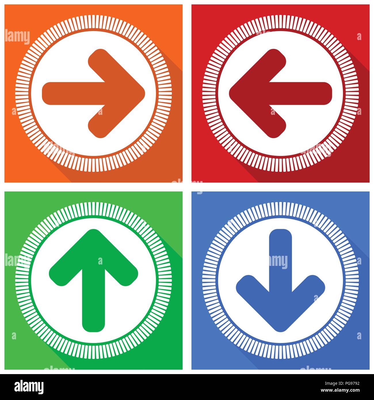 Arrows up down left right vector icons Stock Vector Image & Art - Alamy