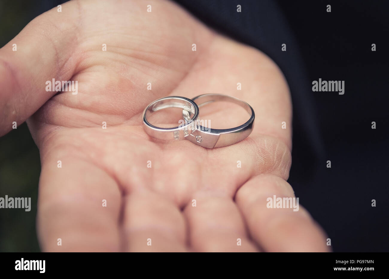 Classic wedding band set hi-res stock photography and images - Alamy