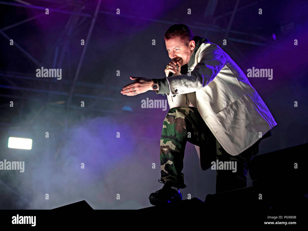 Professor Green performs on the main stage during the Big Feastival at ...