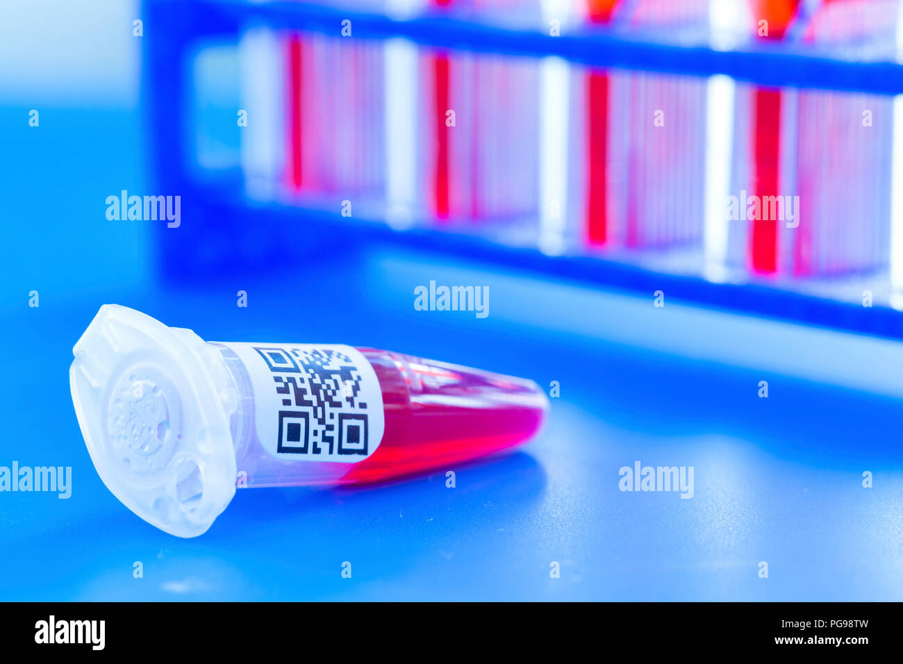 QR code on sample Stock Photo - Alamy
