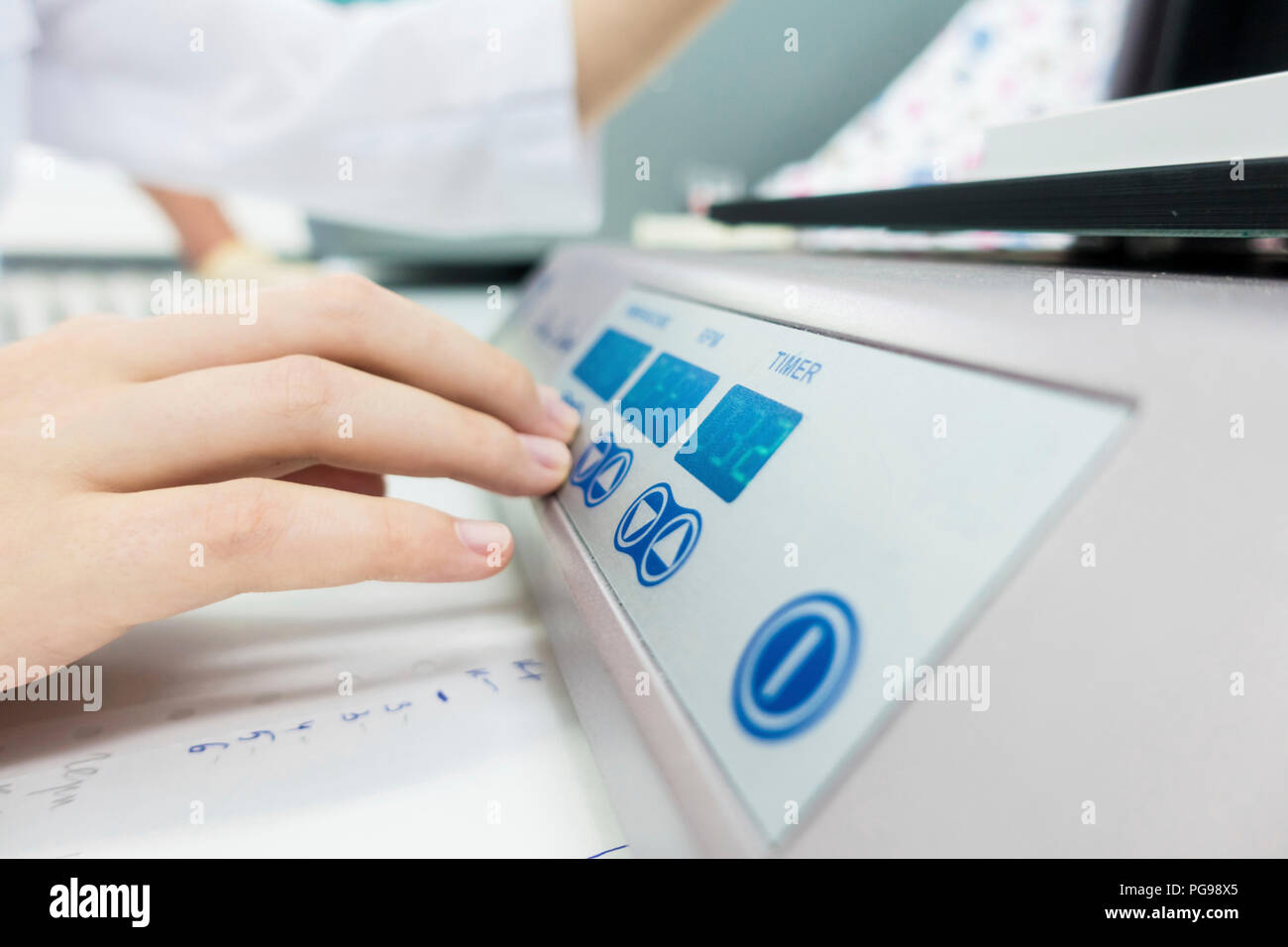 Using PCR (polymerase chain reaction) machine Stock Photo - Alamy