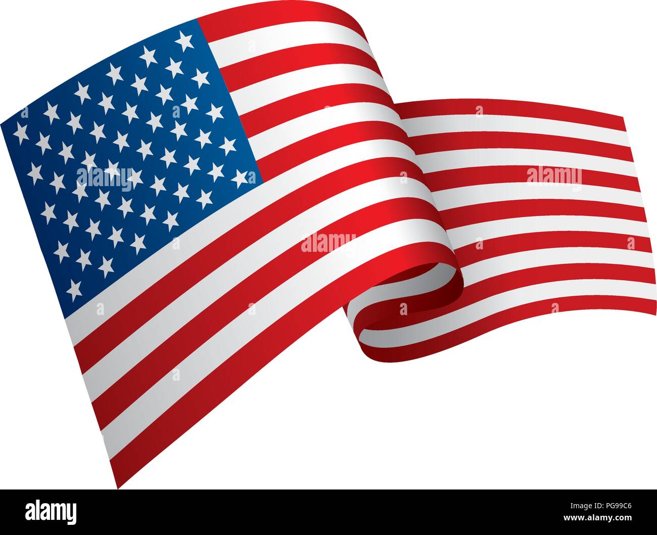 USA Flag isolated Stock Vector Image & Art - Alamy