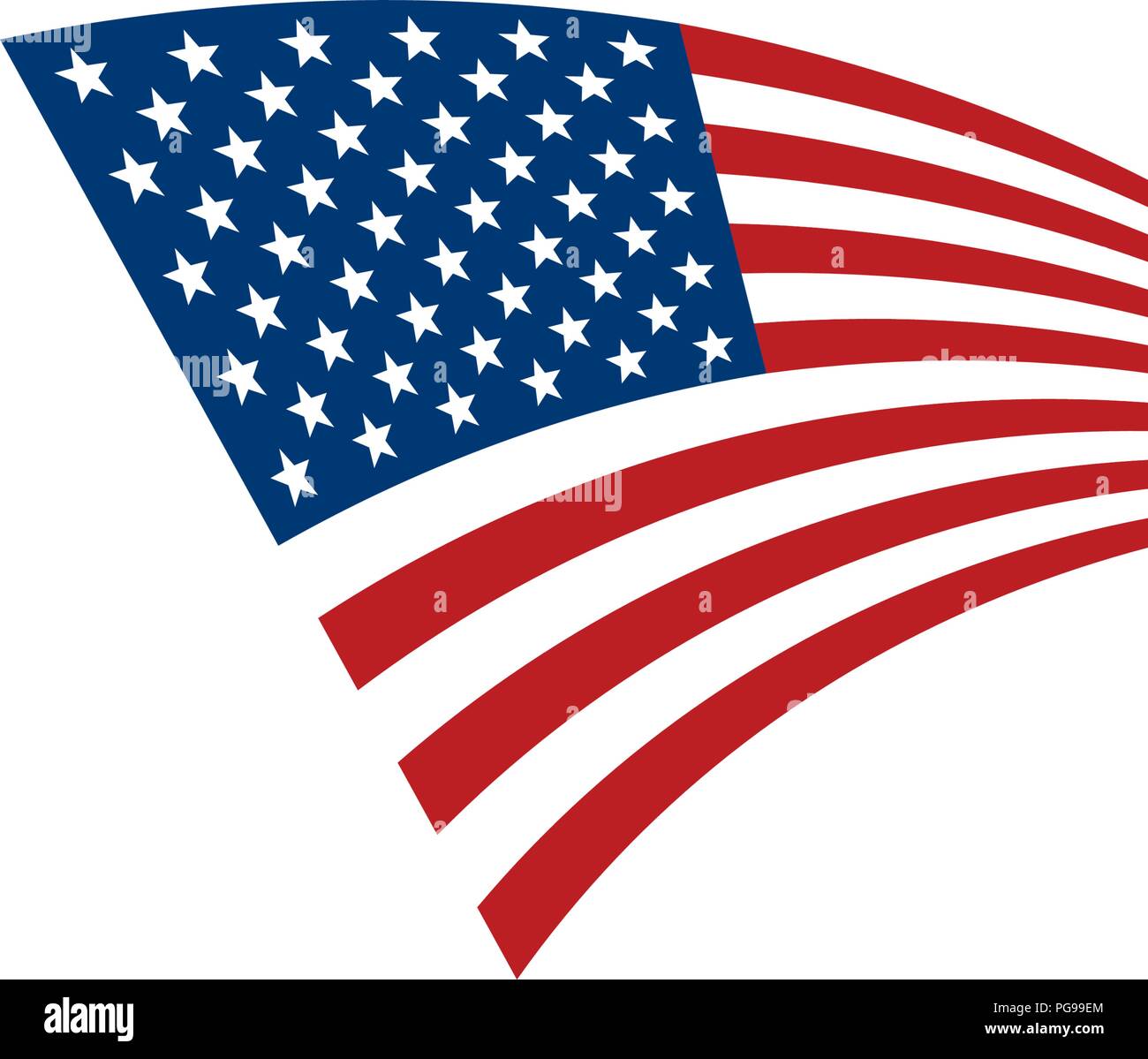 USA Flag isolated Stock Vector Image & Art - Alamy