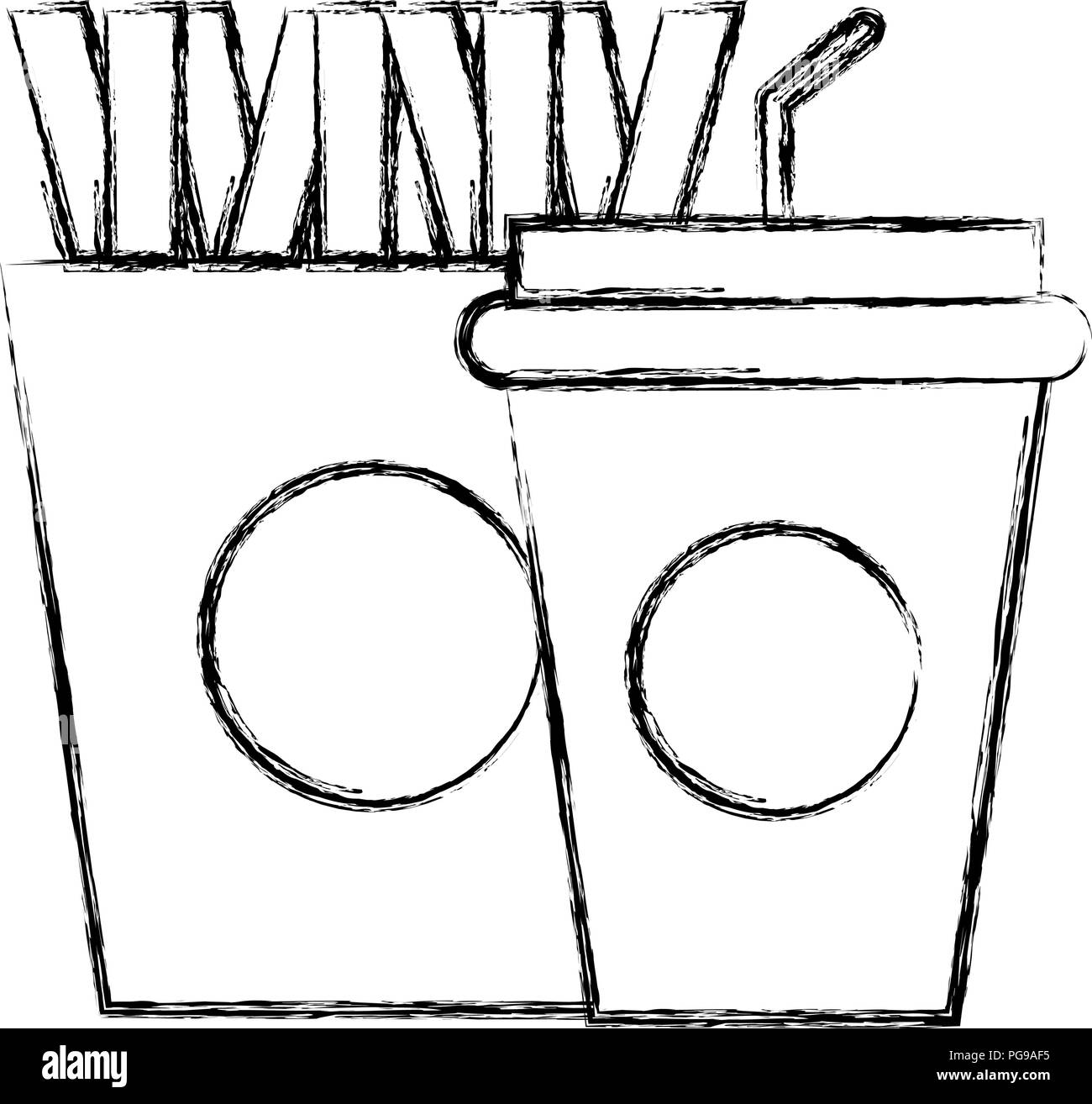 delicious french fries and soda Stock Vector Image & Art - Alamy