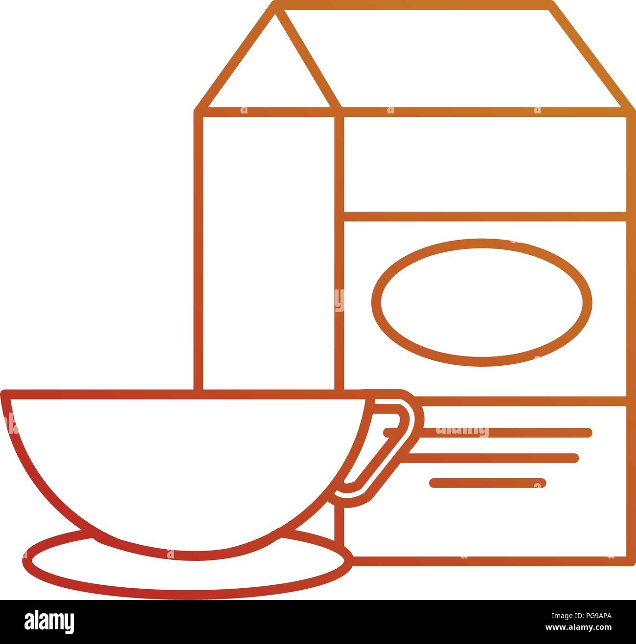 milk box with coffee cup Stock Vector Image & Art - Alamy