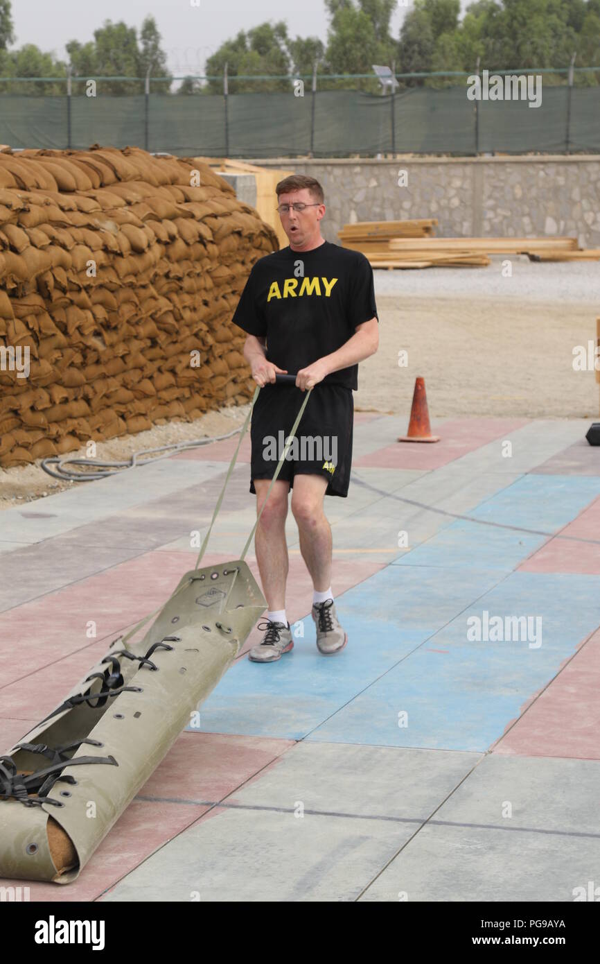 A Raider Brigade Soldier performs the Army Combat Readiness Test in ...