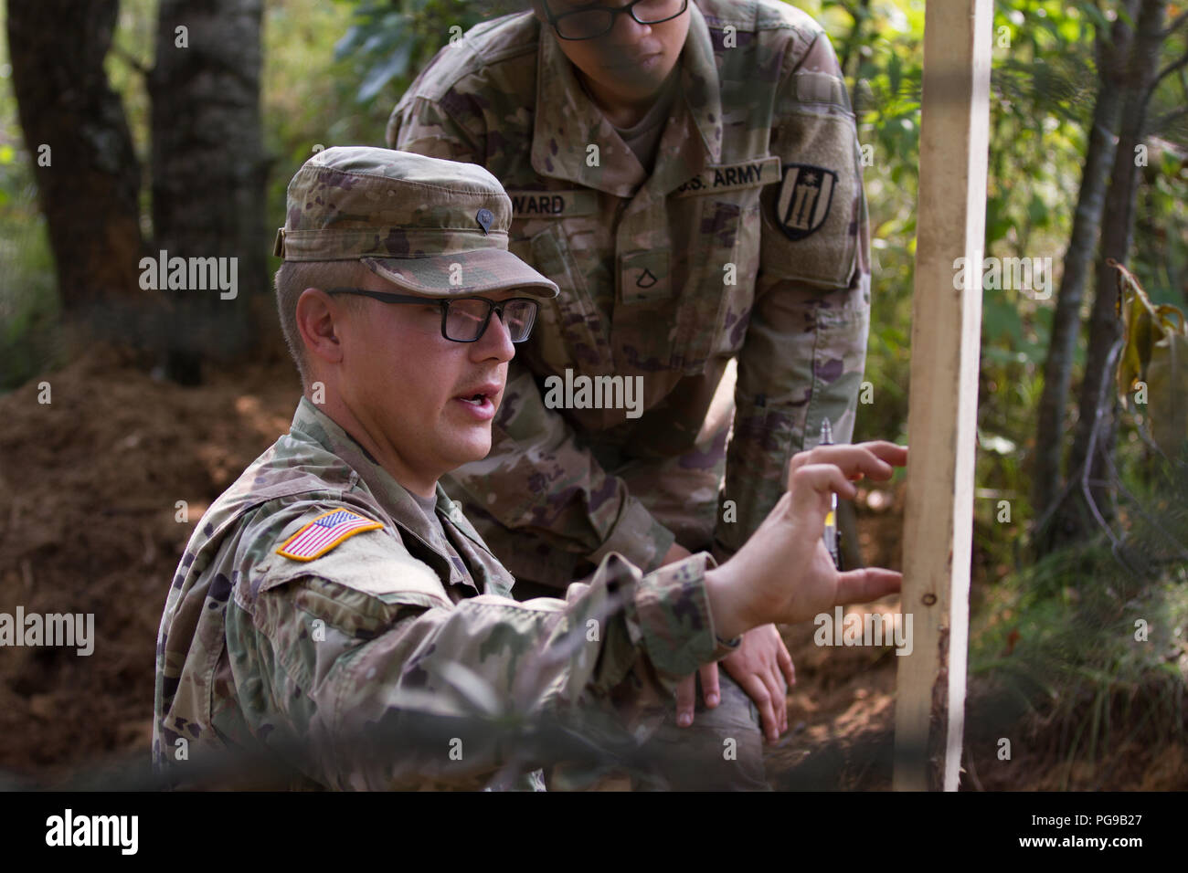 U.S. Army Spc. Dakota Lovell, 485th Engineering Company, 416th Engineer ...