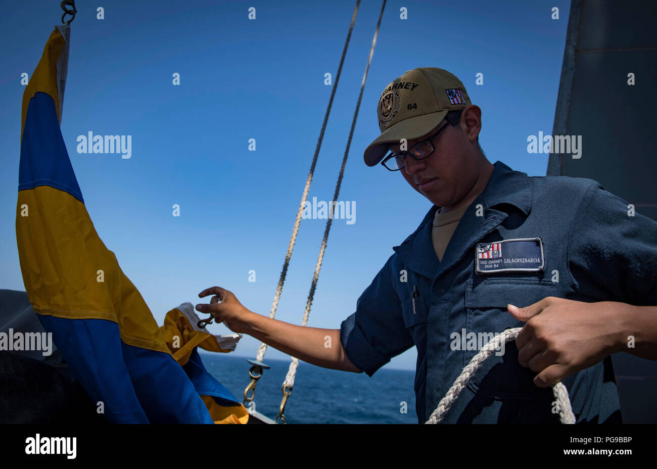 180818-N-UY653-092 BLACK SEA (Aug. 18, 2018) Quartermaster Seaman ...