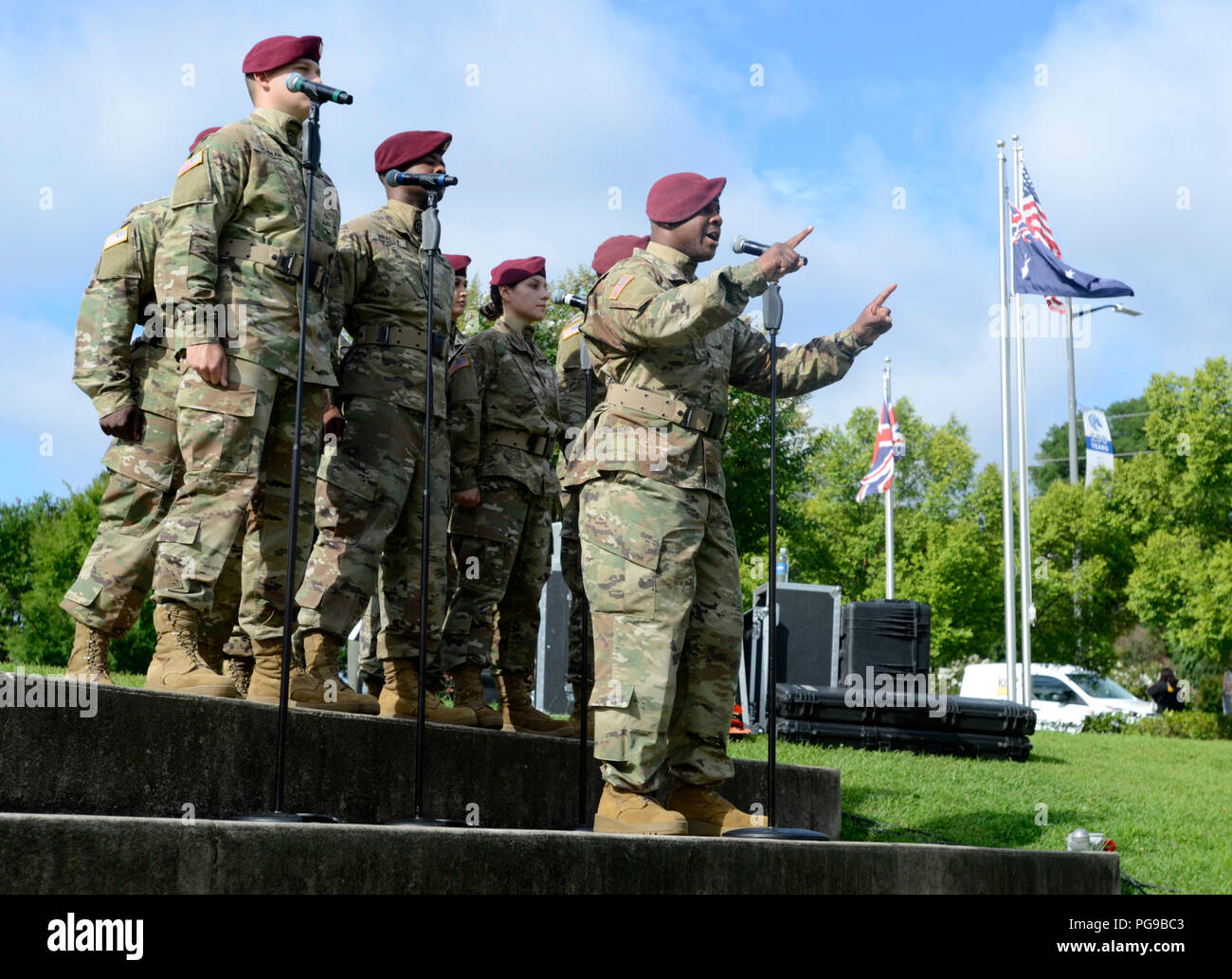 The 82nd Airborne Division’s All American Chorus performs during the ...