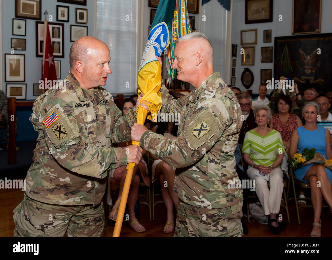 U.S. Army Col. Robin B. Stilwell, assumes command of the 218th Maneuver Enhancement Brigade ...