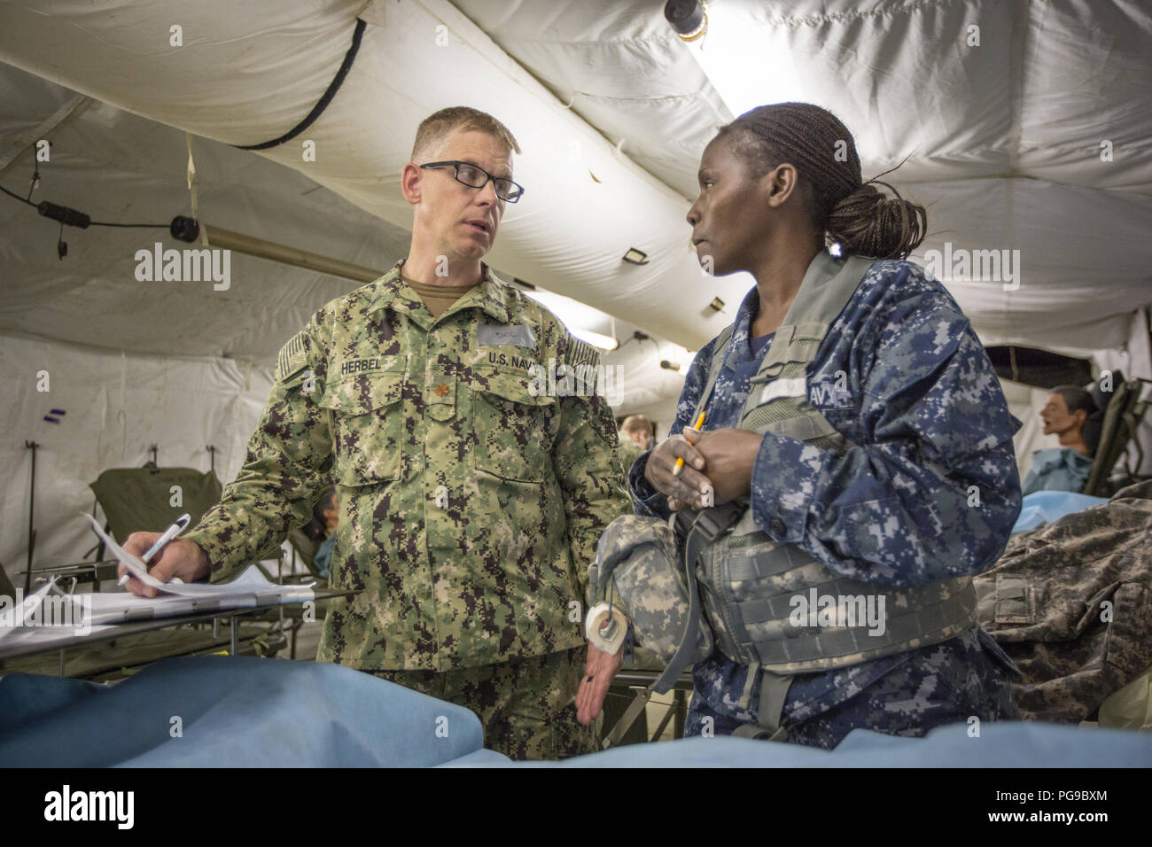 U.S. Navy Lt. Cmdr. Randy Herbel, Expeditionary Medical Facility Great ...