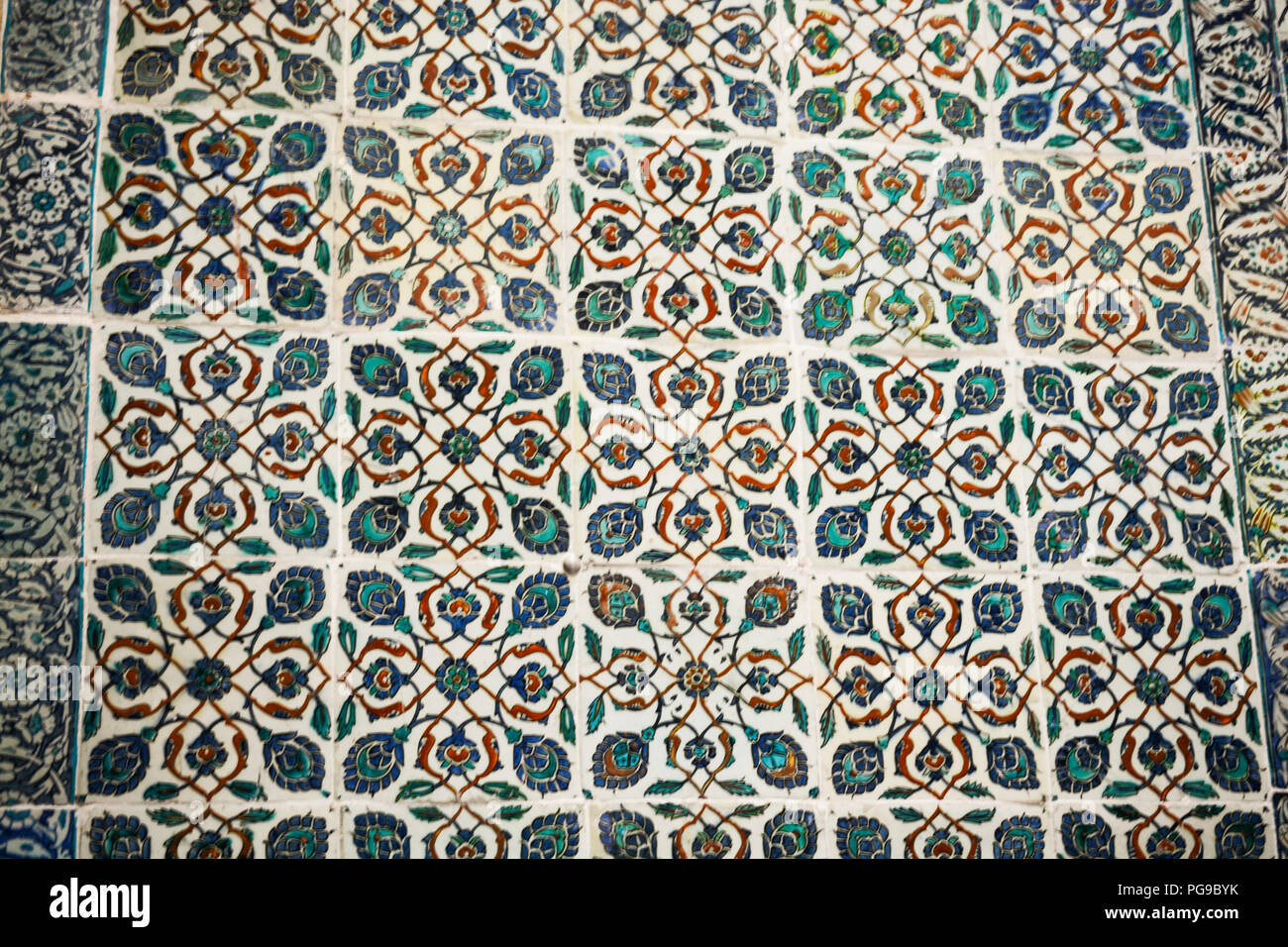 Beautiful ancient ottoman tiles Stock Photo - Alamy