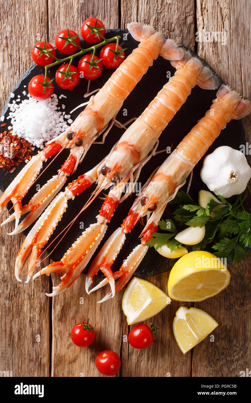 Raw Nephrops norvegicus, Norway lobster, Dublin Bay prawn, langoustine ...