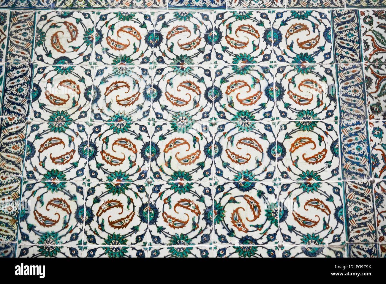 Beautiful ancient ottoman tiles Stock Photo - Alamy