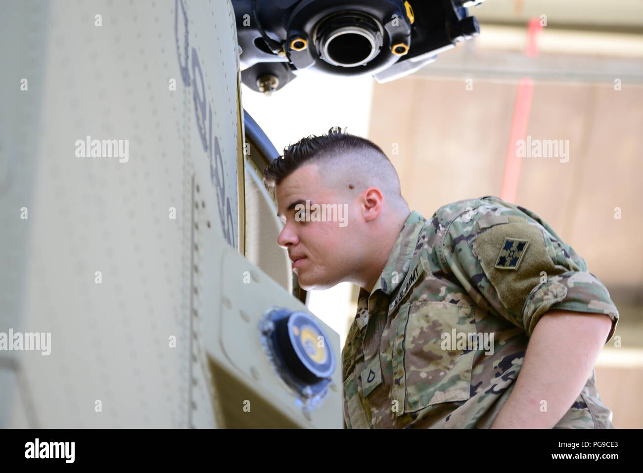 Pfc. Cody Sims with D Company, 2nd General Support Aviation Battalion ...