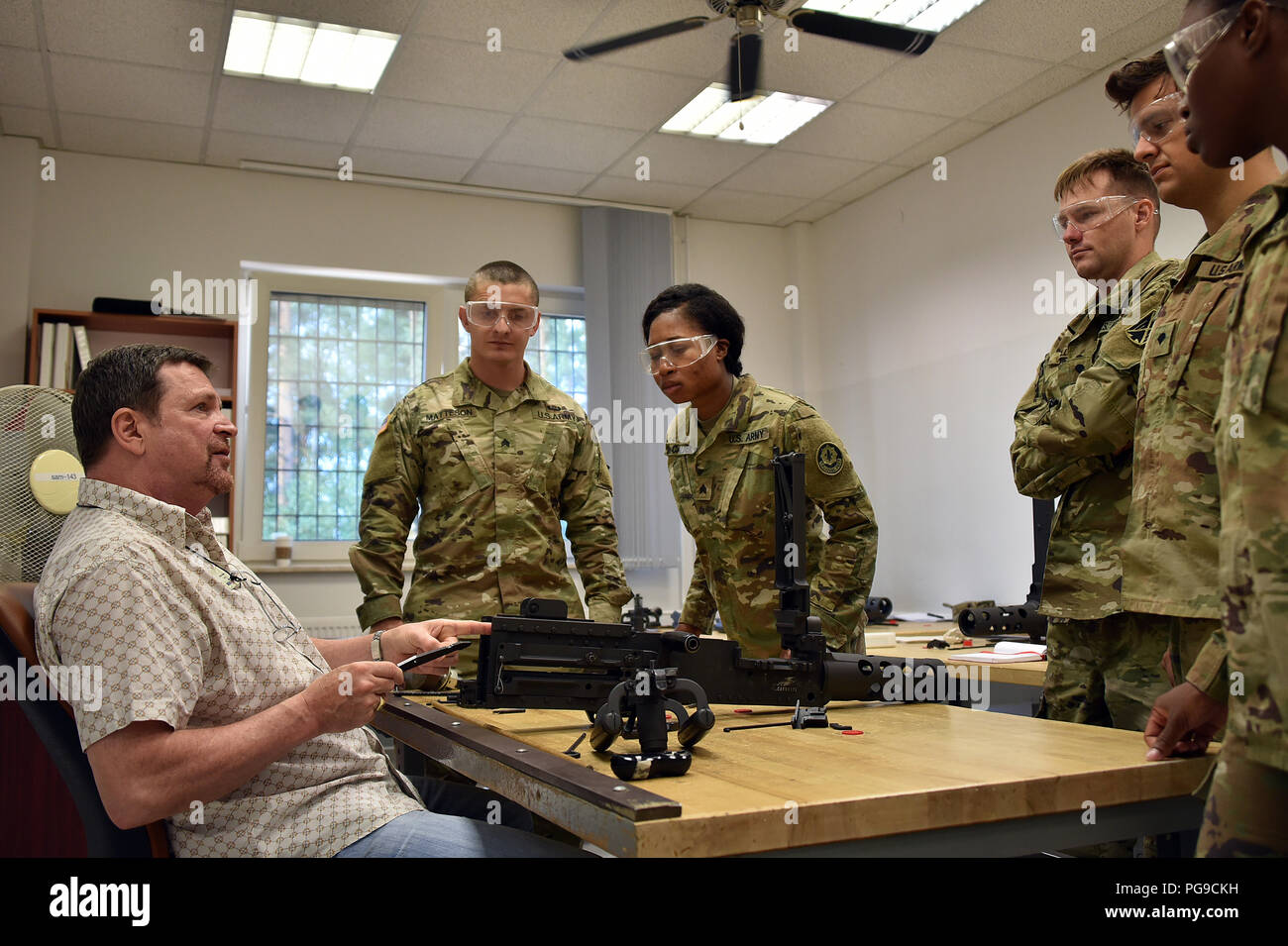 Mr. Raymond Jackson, Central Texas College instructor, demonstrates ...