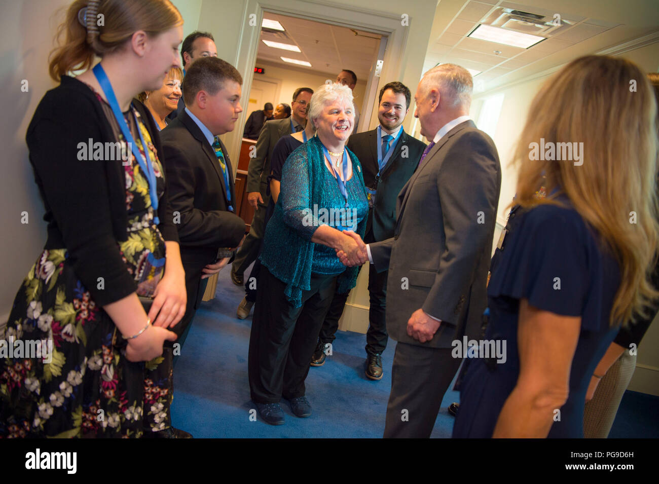 U.S. Secretary of Defense James N. Mattis meets with the family of ...
