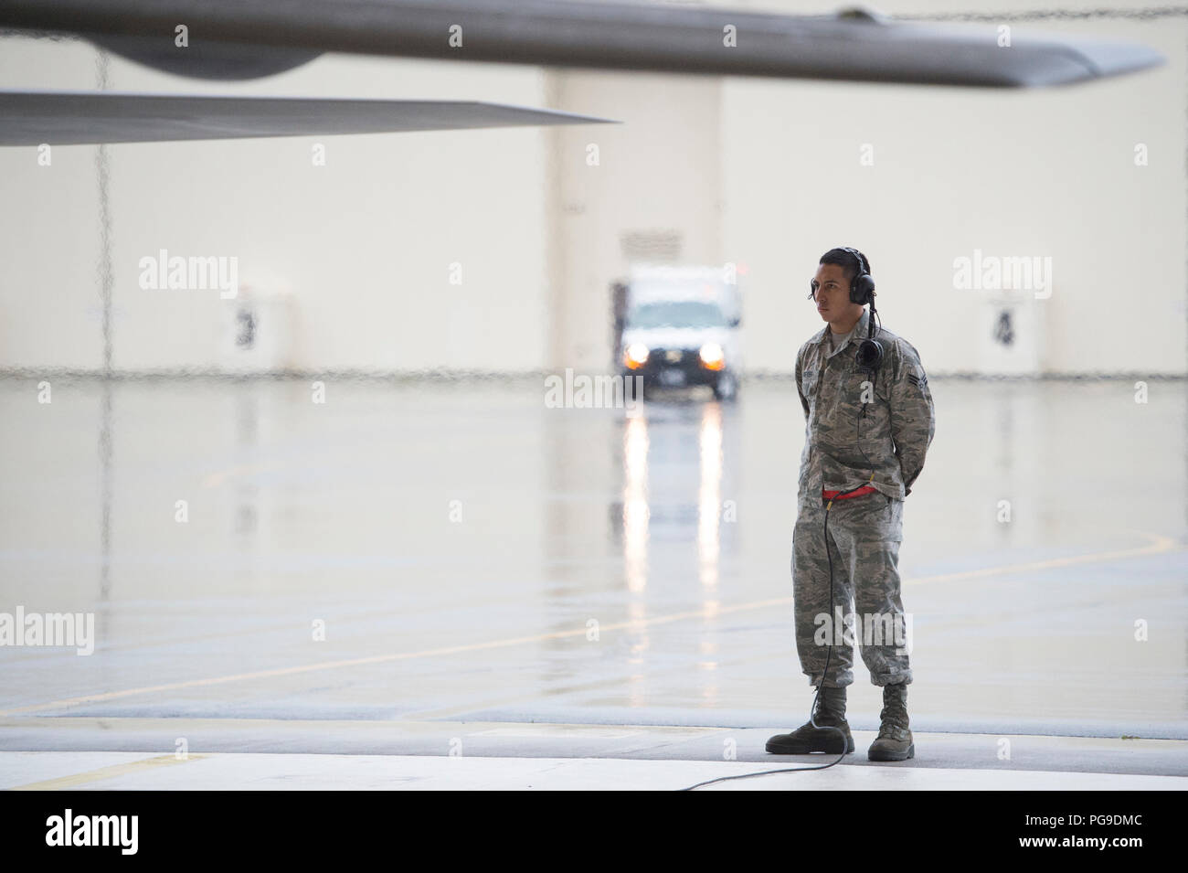 Air Force Senior Airman Roland Reyes, a crew chief assigned to the 3rd ...