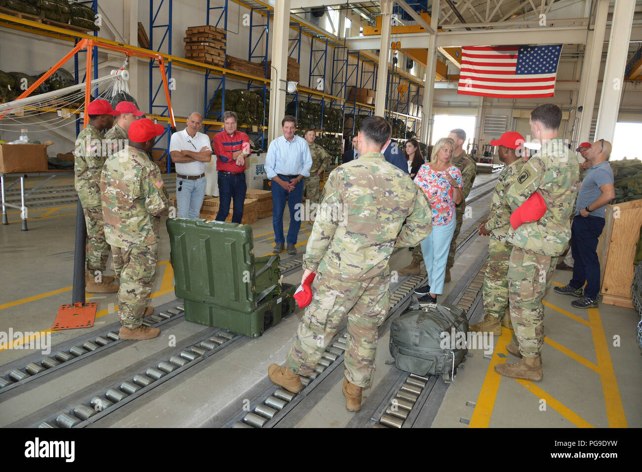 Members of the House Armed Services visit the Heavy Drop Rigging ...