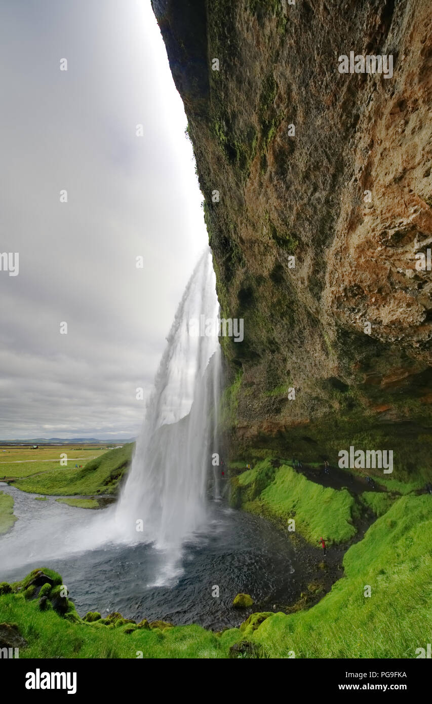 Beautiful waterfall Seljalandsfoss in Iceland Stock Photo - Alamy
