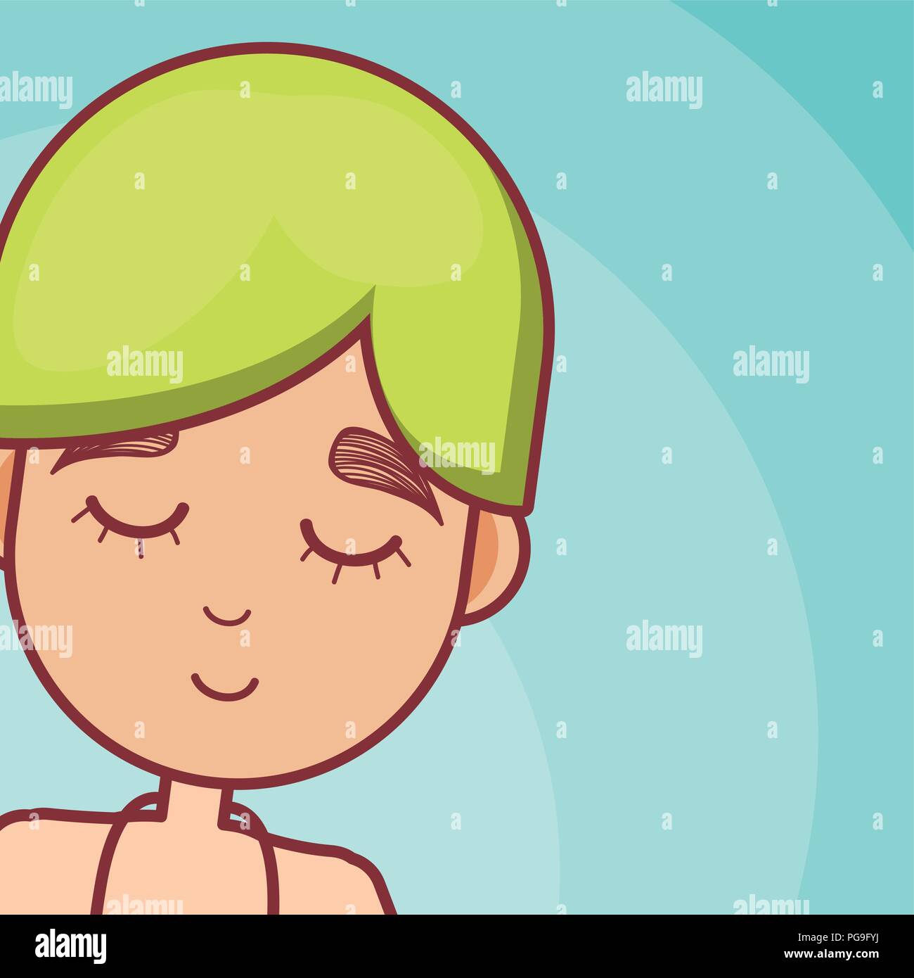 Short hair style woman Stock Vector Images - Alamy